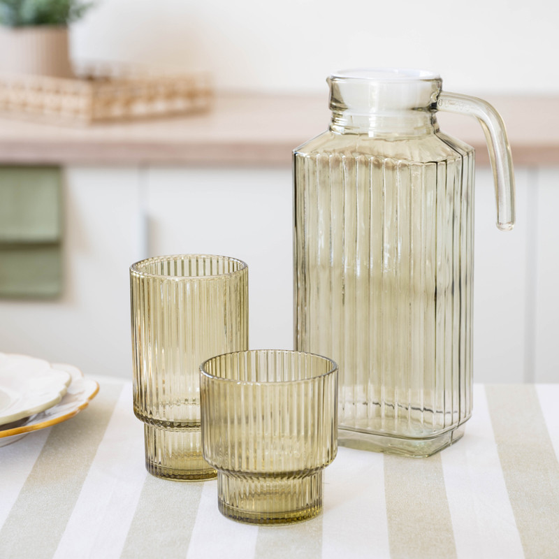 Set de 4 verres haut strie