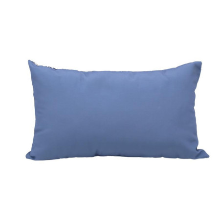 Coussin rectangle rustic bleu