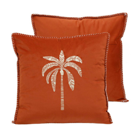 Coussin palmier bord cousu 45x45