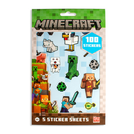 Stickers adhesifs minecraft x4 f