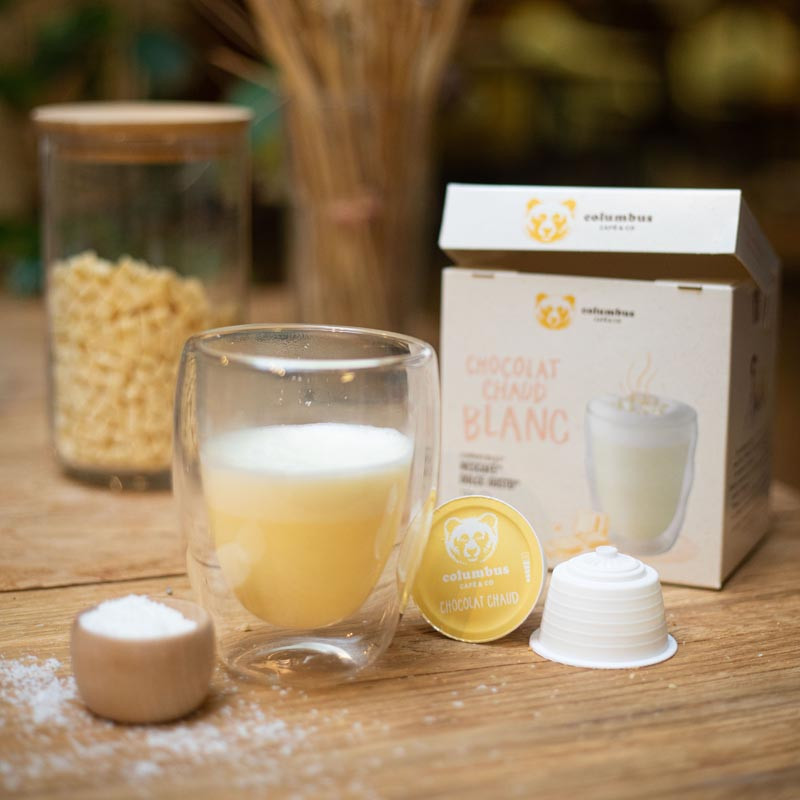 Cafe caps x12 chocolat blanc