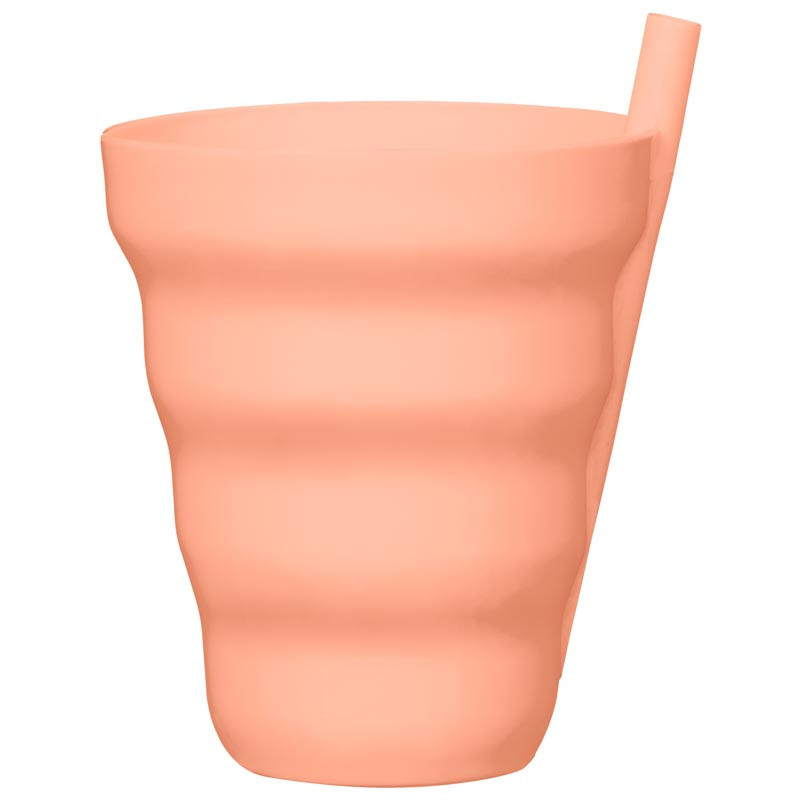 Gobelet+paille x8 rose/pastel