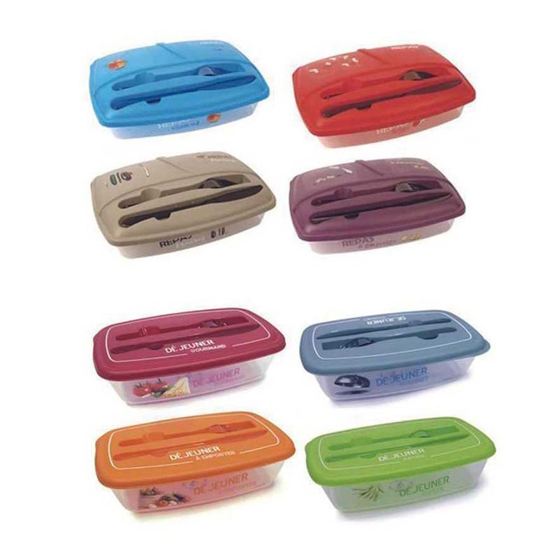 Lunch box illustree + couverts 1