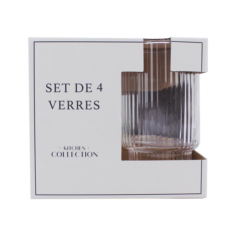Verre strie 46cl x4