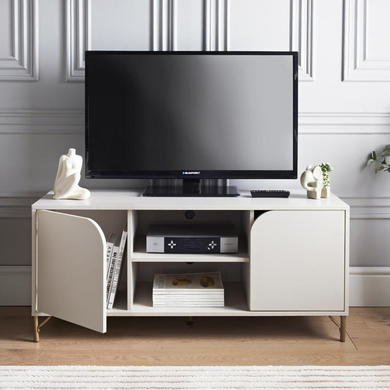 Meuble television creme