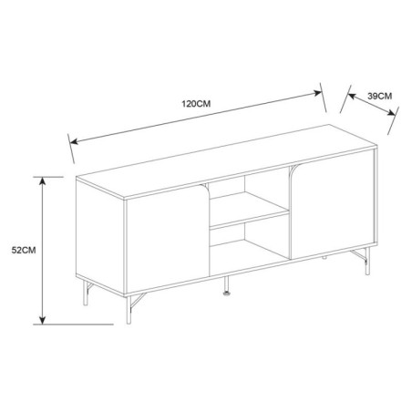 Meuble television creme